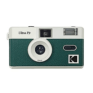 KODAK Reusable Ultra F9 35mm Film Camera, Fixed-Focus and Wide Angle, Build in Flash and Compatible with 35mm Color Negative or B&W Film (Film and Battery NOT Included) by Corex (Green)