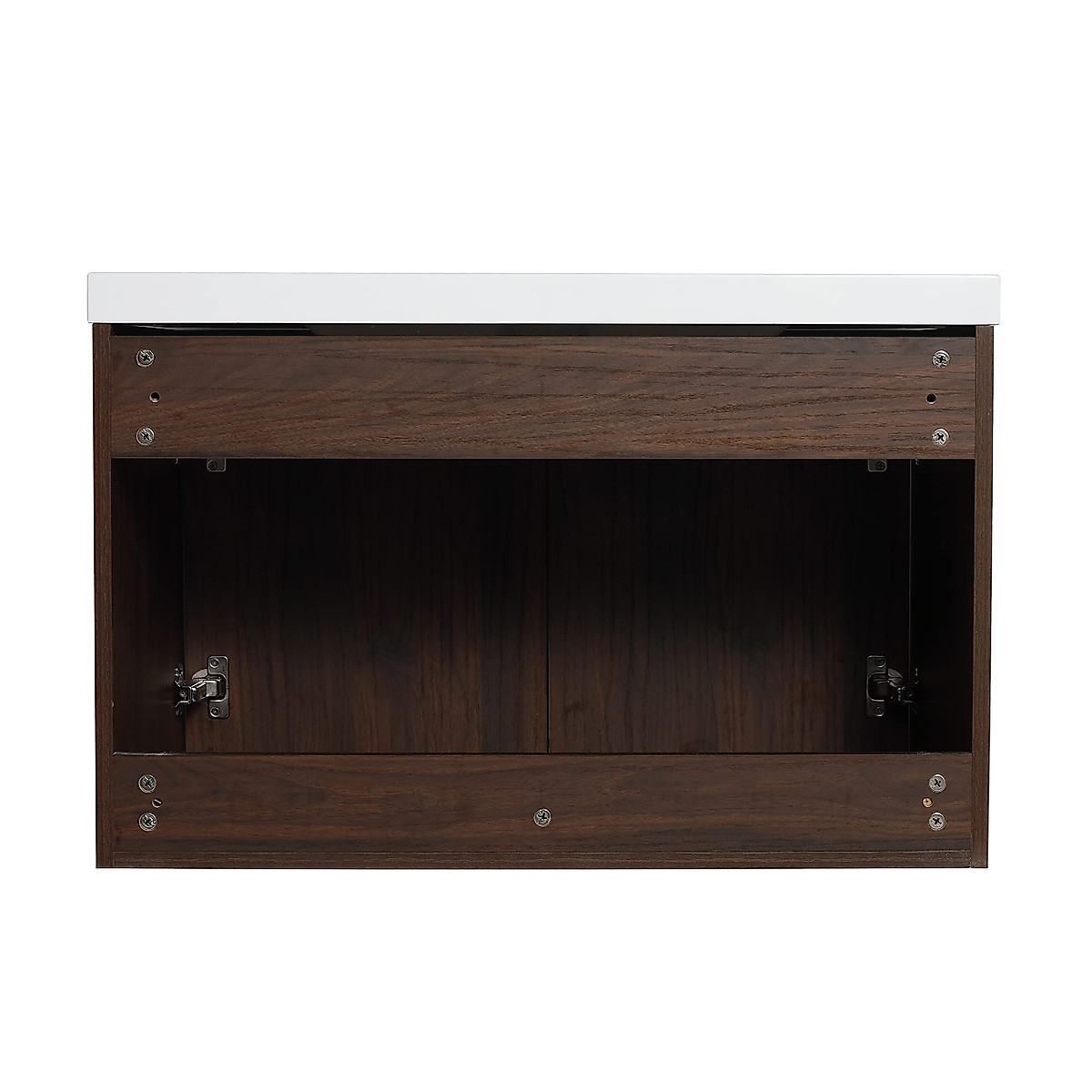 HomSof Soft Close Doors Bathroom Vanity with Sink,30 Inch for Small Bathroom,30"x18",California Walnut