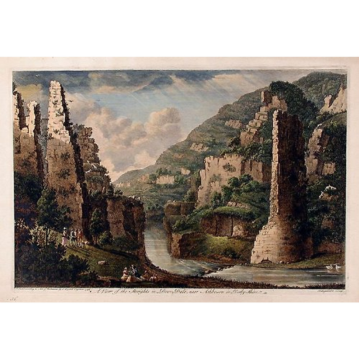 A View of the Streights in Dove Dale, near Ashborn in Derby Shire