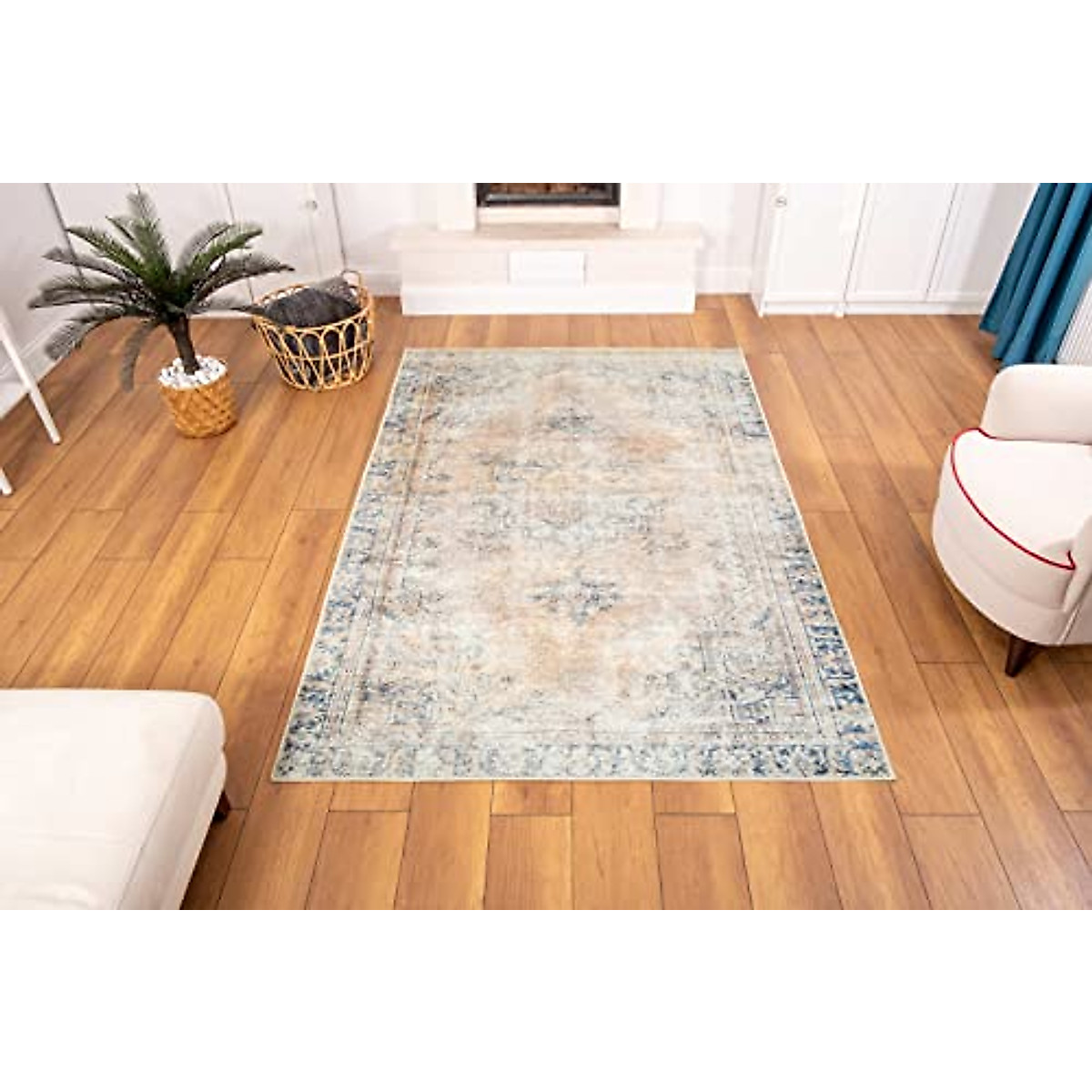 Monolia Machine Washable Area Rugs Perfect for Living Room Rugs,Bathroom Runner, Kitchen Rug, Bedroom Rugs, Entryway Rug, Persian Home Decor, Floor Decoration (2' X 3')