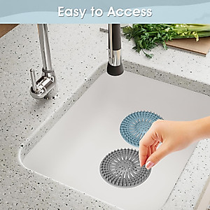 Drain Hair Catcher Durable Silicone Hair Stopper Shower Drain Covers with Iron Easy to Install and Clean Shower Drain Hair Trap Suit for Bathroom Bathtub Tub and Kitchen 5 Pack