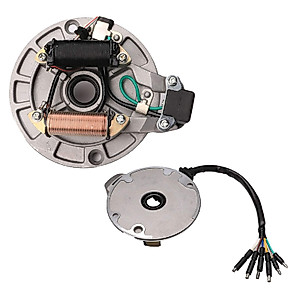 ATV Wiring Harness 110cc Chinese ATV Wiring Harness CDI Ignition Coil 2 Coil Magneto stator Plate Set for tao tao Scooter Pit Bike ATV 50cc 70cc 90cc 110cc 125cc 4 Stroke Wiring Harness