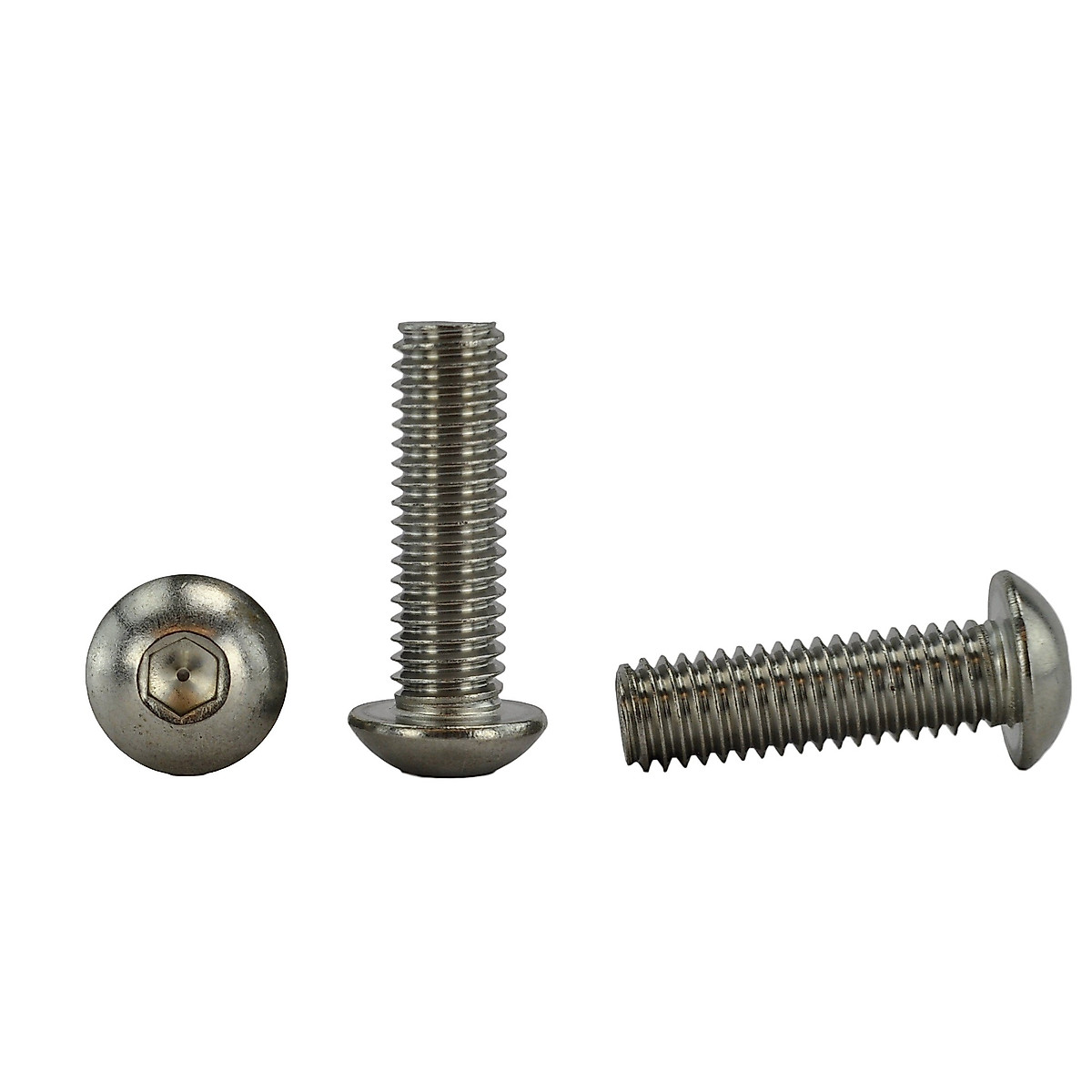 Stainless 3/8-16 x 1-1/4" (3/4" to 3" Available) Socket Button Head Cap Screws, Full Thread, Hex Drive, Stainless Steel 18-8, Coarse Thread (3/8-16 X 1-1/4)