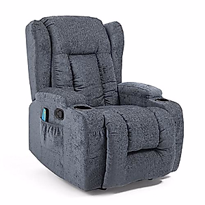 Christopher Knight Home Lavonia Massage Recliner, Wood, Charcoal + Black