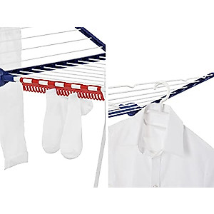 Leifheit Pegasus 200 Solid Comfort Laundry Dryer, 20m with peg Bag, Blue/White