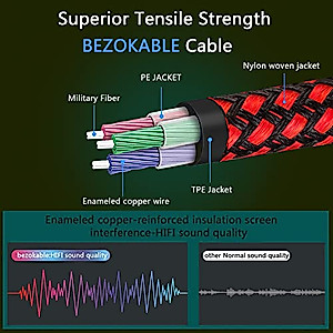 GESSEOR 3.5mm Audio Cable 30 FT Male to Male AUX Cord aux Cable,3.5mm to 3.5 mm Stereo Audio Cable 1/8 Shielded AUX Headphone Cable Extension Male to Male Auxillary Stereo Audio Cable Cord