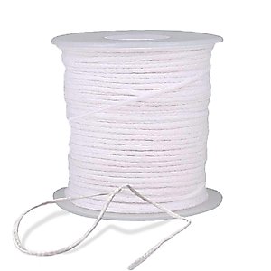 BEADNOVA Braided Candle Wick Spool 200 ft Cotton Candle Wick Roll Core Braided Wick for Candle Making and Candle DIY (61m/67yard/200 Foot)