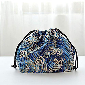 UPKOCH 3pcs Lunch Tote Bag Japanese Drawstring Bento Pouch Portable Bento Storage Bag Lunch Handy Bags for Outdoor Office School