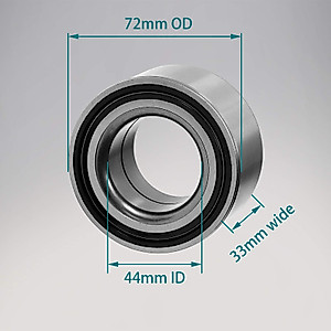 Wheel Hub Service kit with 44mm ID Studs Bearings Front Left Right Compatible with Polaris RZR 570, Polaris RZR 800 EFI, Polaris RZR S 800 & More Replaces# 5137219, 3514699, 7518654