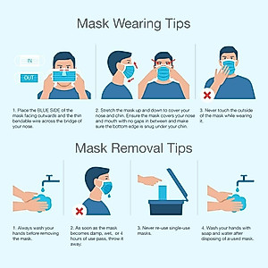 Face Mask, 100 Count (Blue)