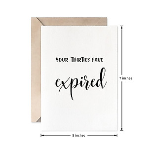 MAGJUCHE Your Thirties Have Expired Card, Funny 40th Birthday Card For Men And Women, 40 Years Old Card For Sister, Brother, Mom, Dad