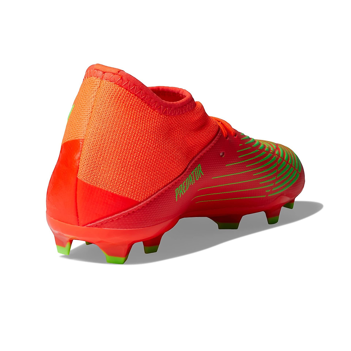 adidas Unisex-Child Edge.3 Predator Firm Ground Solar Red/Solar Green/Black 2 Little Kid