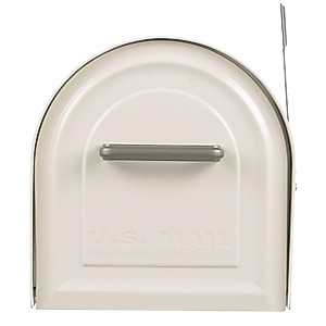 Architectural Mailboxes Reliant Galvanized Steel, Locking, Post Mount Mailbox, Compatibility Code C, MB981WAM, White, Large Capacity