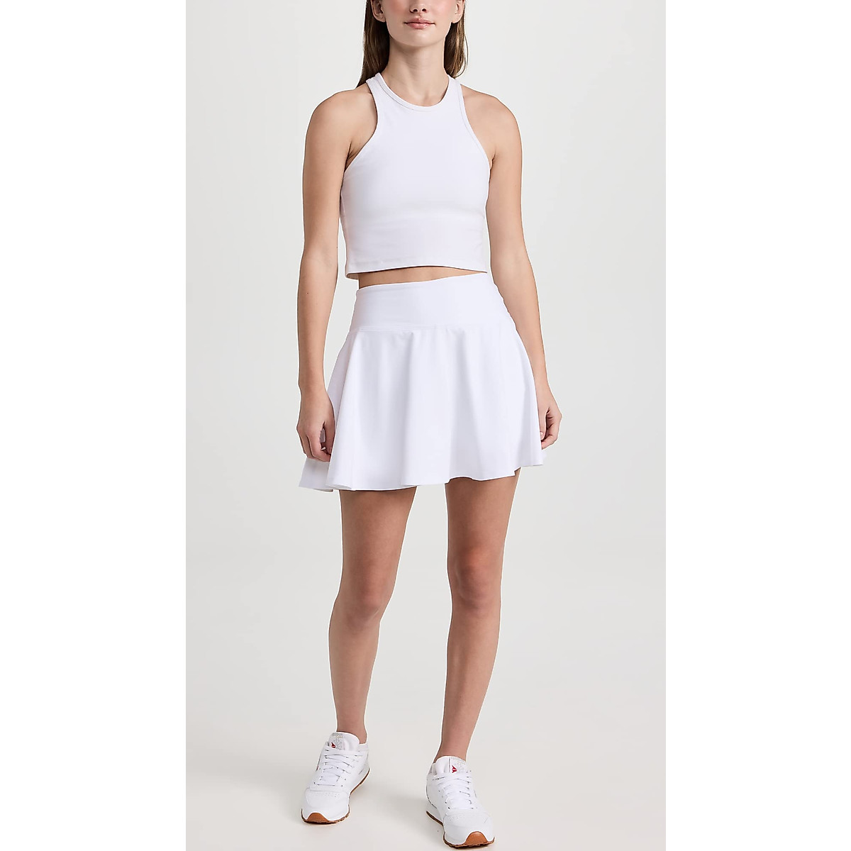 Beyond Yoga Women's Spacedye Hot Shot Circle Skirt, Cloud White, S