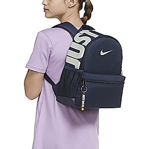 Nike Brasilia Just Do It Mini Backpack (Midnight Navy/Iridescent)
