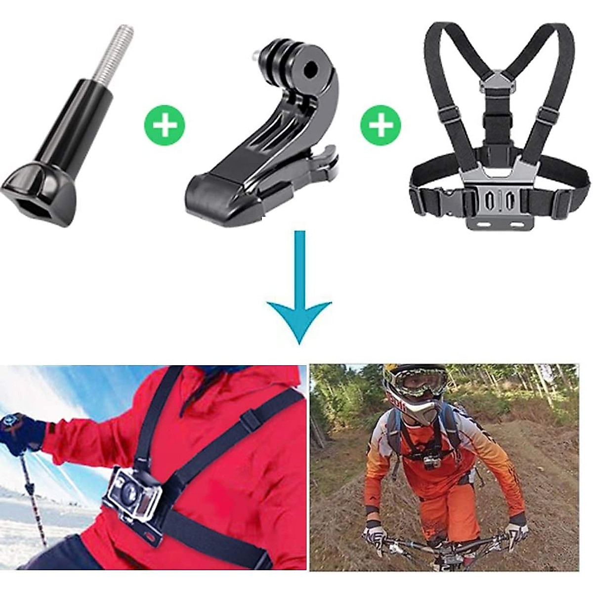 TANSUO 13-in-1 Accessories for Gopro, Action Camera Accessory Kit Compatible with GoPro Hero 11 10 9 8 Max 7 6 5 4 Black SJ4000 and Other Sports Cameras