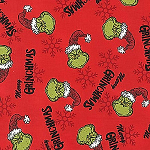 Robert Kaufman Fabrics How The Grinch Stole Christmas Red Grinch