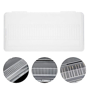 30 Holes Storage Box, Nail Art Drill Bits Storage Box Manicure Drill Bits Container Holder Display Case Organizer