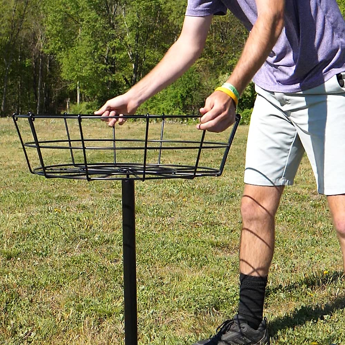 MVP Disc Sports Black Hole Pro 24-Chain Portable Disc Golf Basket Target