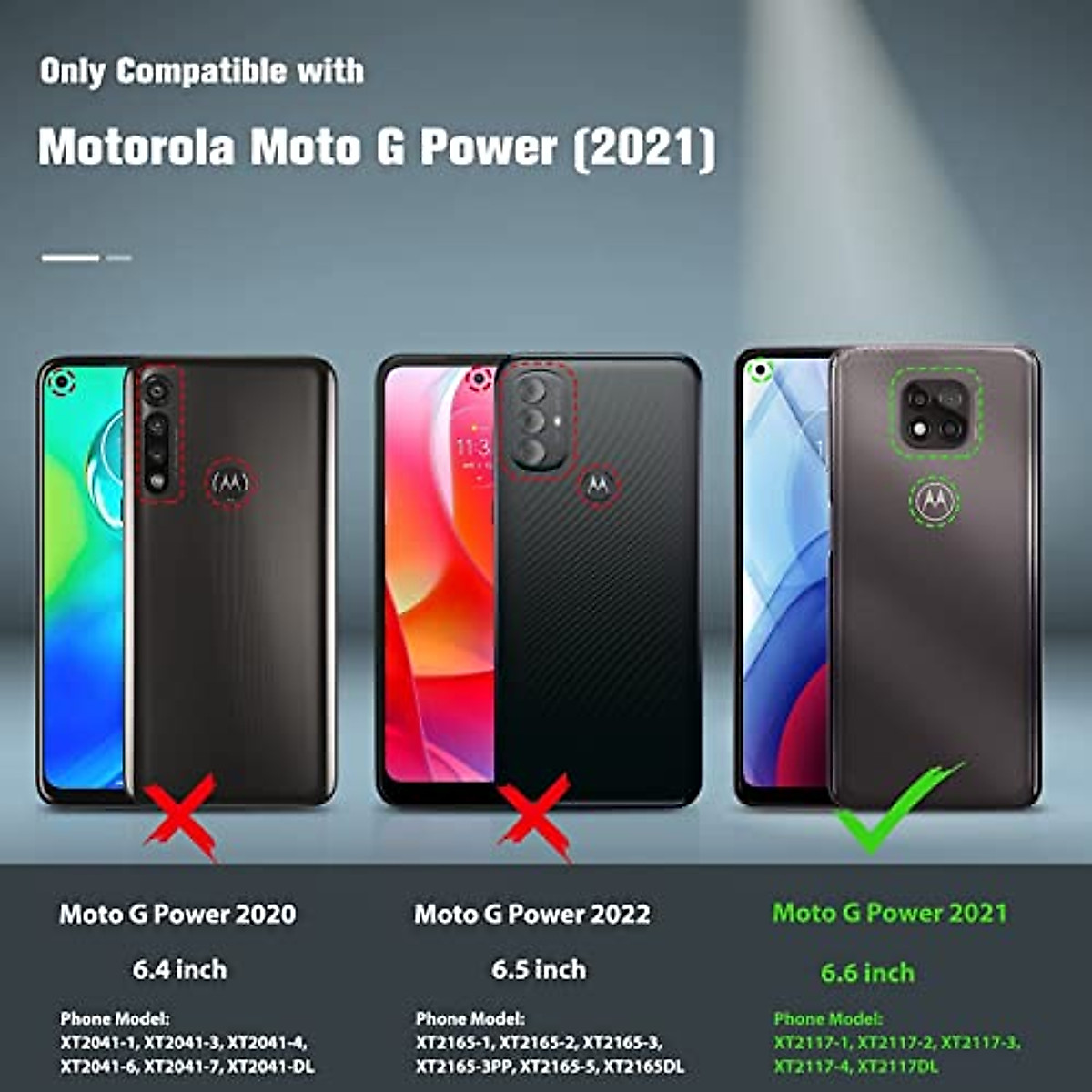 LeYi for Moto G Power 2021 Case: Moto G Power 2021 Case with Slide Camera Cover + [2 Packs] Screen Protector, Full Body Military-Grade Case with Kickstand for Moto G Power 2021, Sea Blue