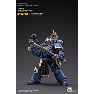 BLOOMAGE JOYTOY (BEIJING) TECH Warhammer 40K: Ultramarines Primaris Lieutenant Amulius 1:18 Scale Action Figure, Multi