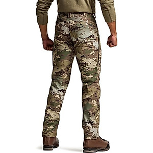 CQR Men's Winter Waterproof Tactical Pants, Softshell Fleece Lined Snow Ski Cargo Pants, Thermal Outdoor Hiking Work Pants, Recon Utility Camo, 32W x 30L
