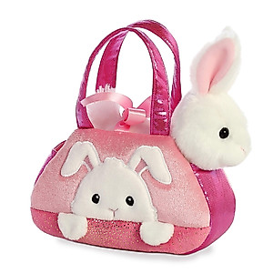 Aurora® Fashionable Fancy Pals™ Peek-A-Boo Bunny Stuffed Animal - On-The-go Companions - Stylish Accessories - Pink 7 Inches