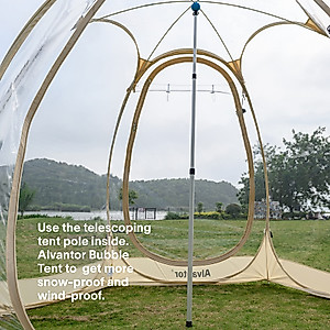 Alvantor Aluminum Telescoping Tarp Poles Adjustable Rods Screen House & Bubble Tent, Portable Awning Poles for Tent Fly & Tarps Canopy, for Camping, Hiking, Backpacking, Extend to 112.6”