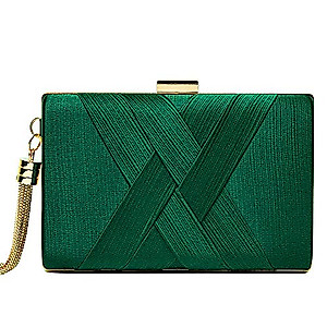 Women's Evening Clutch Bag Stain Fabric Bridal Purse for Wedding Prom Night out Party