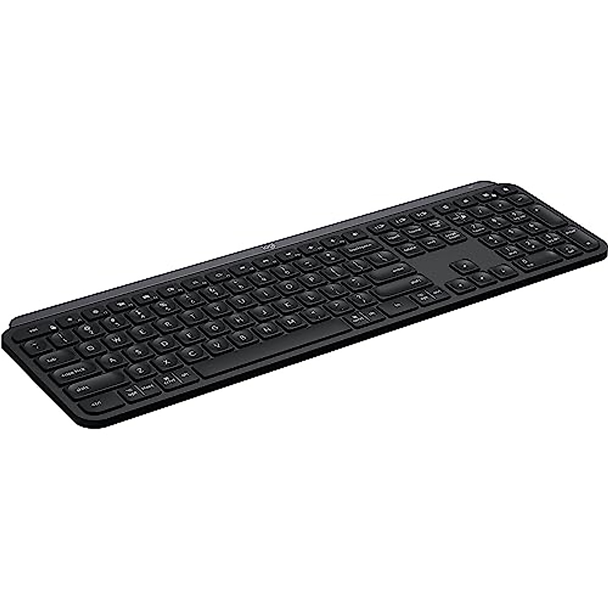 Logitech MX Keys Advanced Wireless Illuminated Keyboard, Tactile Responsive Typing, Backlighting, Bluetooth, USB-C, Apple macOS, Microsoft Windows, Linux, iOS, Android, Metal Build (Black)