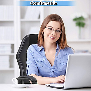 Office Chair Gaming Chair Desk Chair Ergonomic Computer High Back Rolling Executive Chair with Lumbar Support and Comfort Armrest Swivel PU Leather Task Cheap Office Chair for Men Women, Black