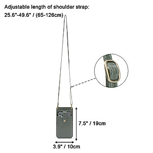 Pearl Angeli Small Crossbody Cellphone Purse Shoulder Bag for Women w/Card Slots, PU Leather