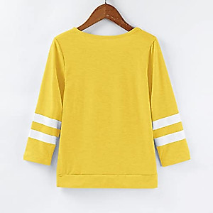Kids Boys Girls Spring Fall Cotton Fleece Pullover Cotton Basic Round Neck Solid Sweatshirt Tee Shirt 1-Year-Old Pullover Yellow