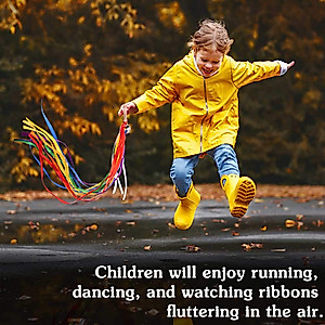 DILIMI Rainbow Hand Ribbon Kite Baby Sensory Toys Waldorf Hand Kite Montessori Learning Toy Cloud Rainbow Hand Kite Set of 2 Gift for Kids