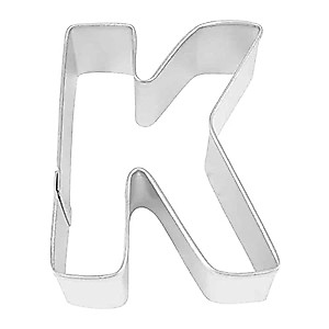 Alphabet Letter K 3 Inch Cookie Cutter from The Cookie Cutter Shop – Tin Plated Steel Cookie Cutter