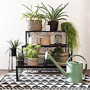 FOYUEE Tiered Plant Stand Outdoor Metal 3 Tier Stands For Multiple Plants Ladder Potted Indoor Shelf Holder Rack