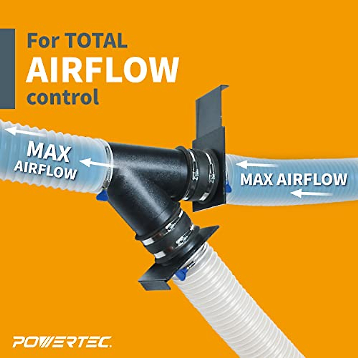 POWERTEC 70108-P4 4-Inch Blast Gate for Dust Collector, Dust Collection Fittings, 4 PK