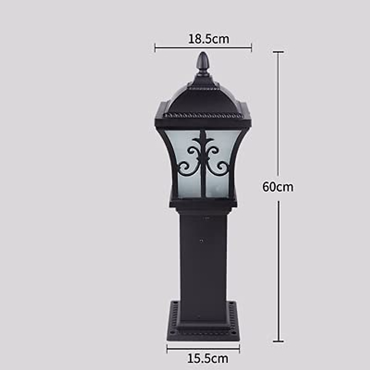 Enlylyog Fashionable Modern Solar Lawn Lamp, Outdoor European Style Home Garden Lamp, Park Landscape Lamp, Antique Garden Waterproof Lawn Lamp