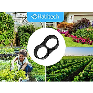 Habitech 1/2" Figure 8 End Cap Plug Irrigation Fittings (12 Pack) - Drip Line Plug Closures compatible with Rain Bird and Most 1/2" Irrigation Tubing or Sprinkler Systems