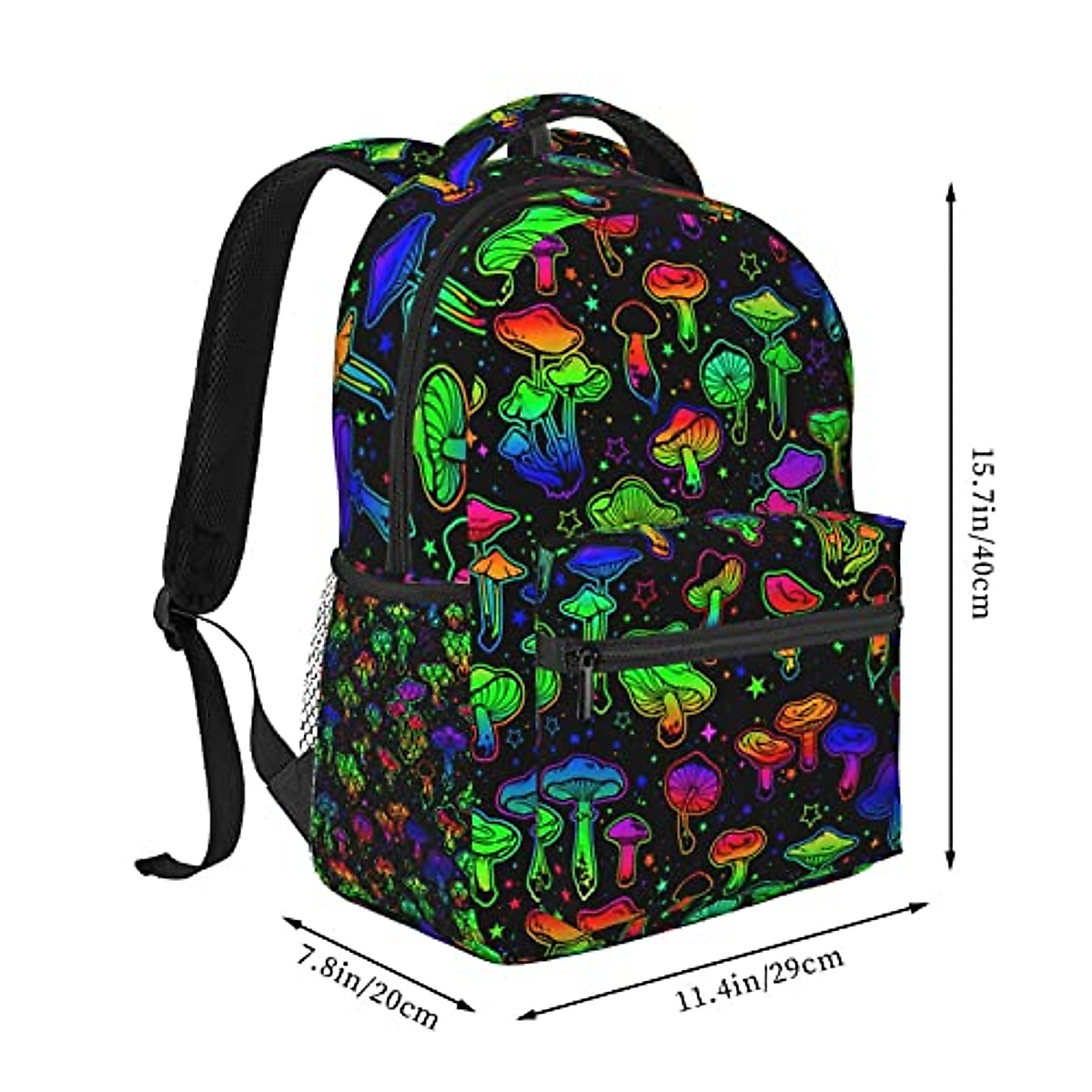 ASYG Mushroom Backpack Plant Laptop Backpack Cute Tablet Travel Picnic Bag Mushroom Backpack Bag