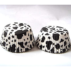 Cow Animal Paper Muffin Cupcake Liners case Birthday Baking Cups Holders 100 pcs,Standard Size 2x1.25inch