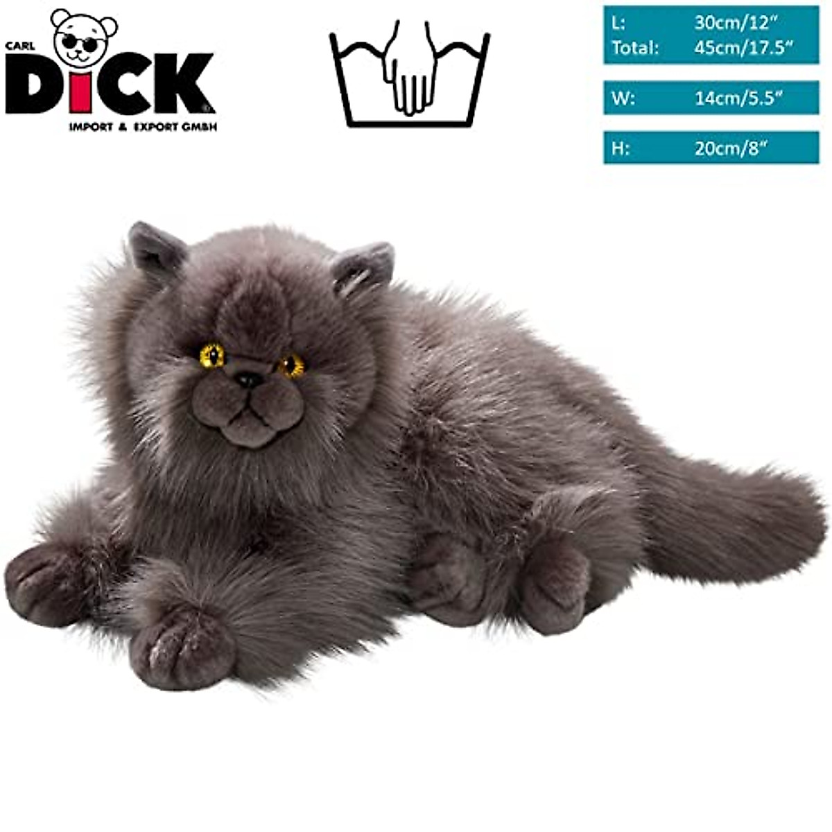Cat, Persian Gray, 12 inches, 30cm, Plush Toy, Soft Toy, Stuffed Animal 3433
