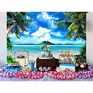 Summer Beach Photography Backdrops Ocean Tropical Photo Booth Wedding Party Decoration Background Studio Props Vinyl 7x5ft XT-6594