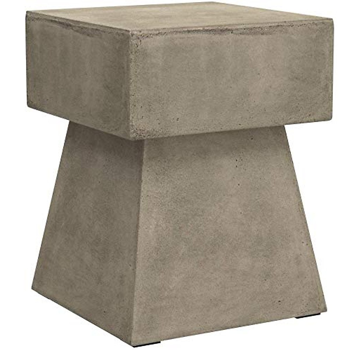 SAFAVIEH Outdoor Collection Zen Mushroom Modern Dark Grey Concrete Accent Table (Fully Assembled)