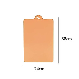 GULRUH Wood Cutting Boards for Kitchen, 39*25cm Flexible PP Plastic Non-slip Hanging Hole Cutting Board Food Slicing Cutting Board Kitchen Cooking Tool Cheese Board Durable And Non-greasy Kitchen Tool
