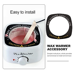 Wax Warmer Clean Collars Waxing Protection Rings 50Pcs Replacement Black Collars Ring for Universal Wax Machine Accessories Square