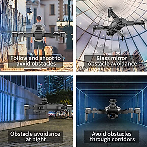 L900 Pro Se Max 4K HD Camera Drone with Laser Obstacle Avoidance, Easy GPS Quadcopter for Beginner, Brushless Motor, 5GHz Transmission, Auto Return Home, Follow Me &Anti-shake Cam (Black /2 Battery/ Storage Bag)