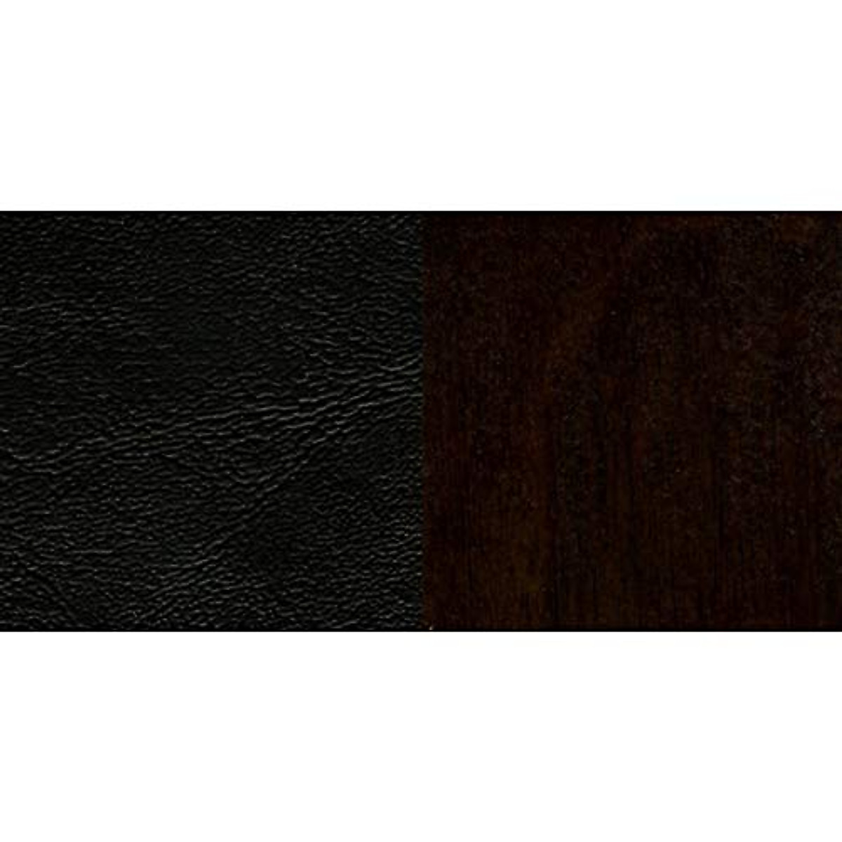 Flash Furniture HERCULES Series Vertical Slat Back Walnut Wood Restaurant Chair - Black Vinyl Seat