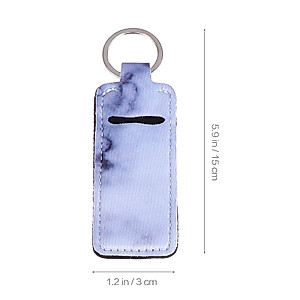 Beavorty Color Lip Balm Holders Keychains Neoprene Pouch Lip Balm Holder Lipstick Sleeve with Wristlet Lanyard Travel Accessories 22pcs Retainer Holder