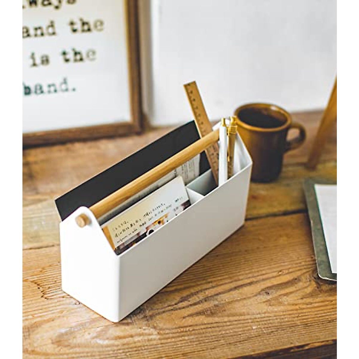 YAMAZAKI home Desk Organizer, White